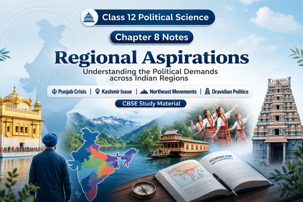 Class 12 Political Science Chapter 8 Notes – Regional Aspirations ...